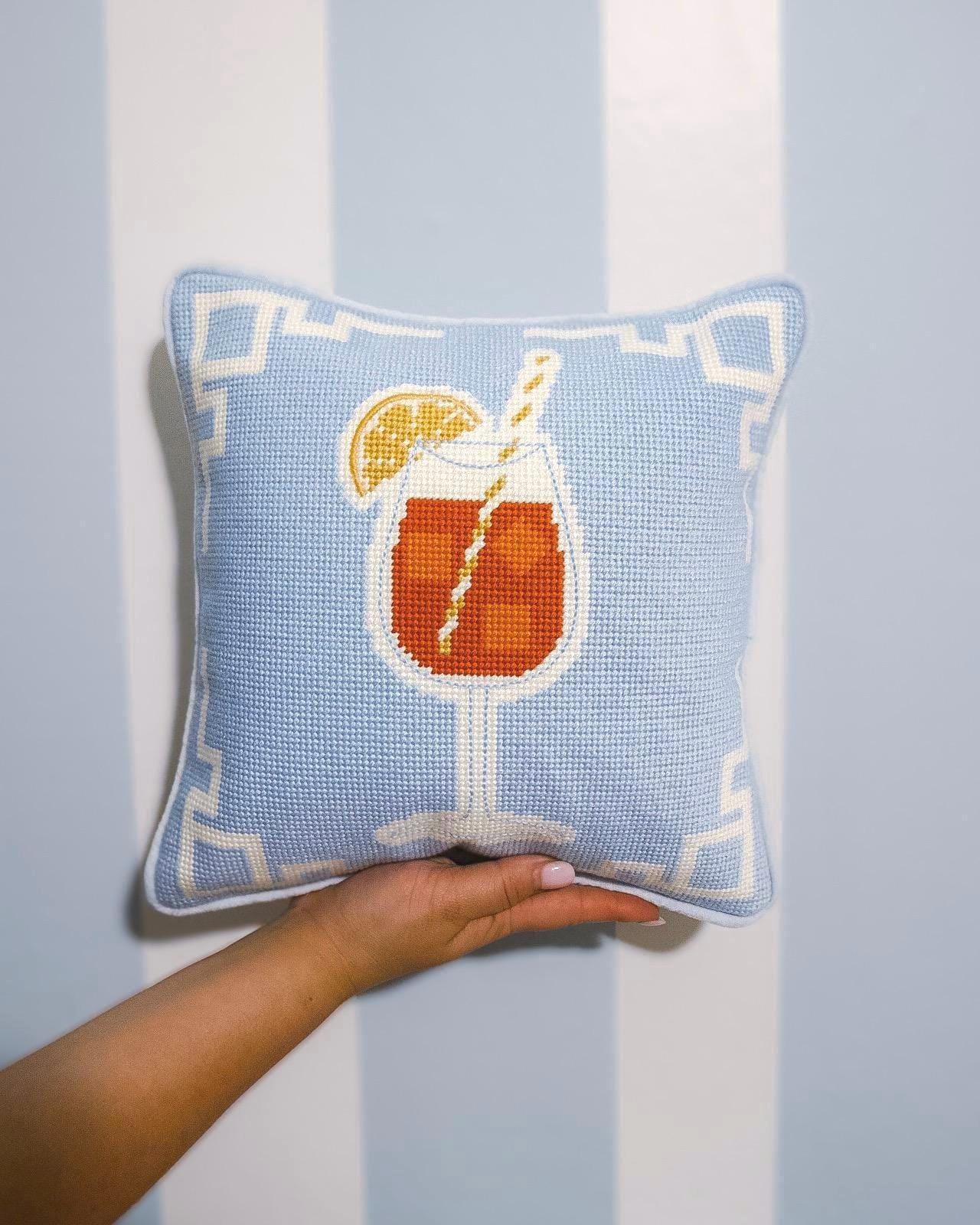 Southern Decorative- Cocktail Needlepoint Pillows | Southern Decorative